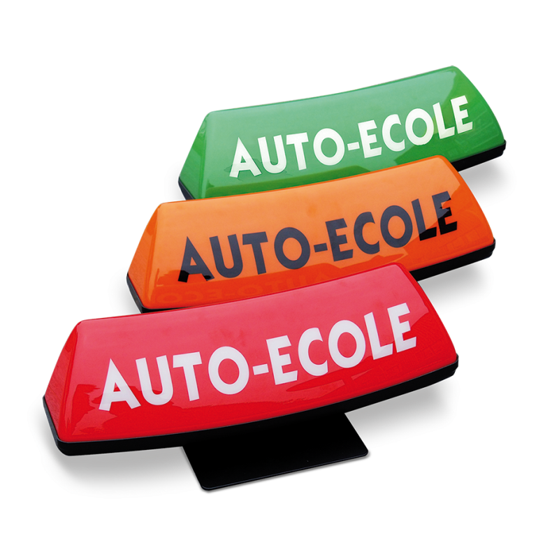 Panneau de toit Auto-Ecole courbé non lumineux